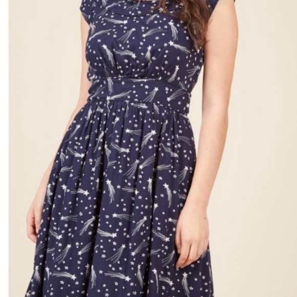 Modcloth | Dresses | Modcloth Emily And Fin Shooting Stars Dress | Poshmark